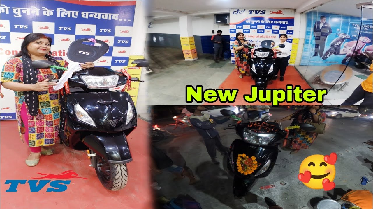 my new tvs scooty😍Jupiter|| my fast scooty awesome 👍 - YouTube