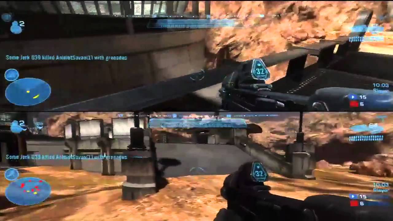 n00b halo reach splitscreen online multiplayer PT2 - YouTube