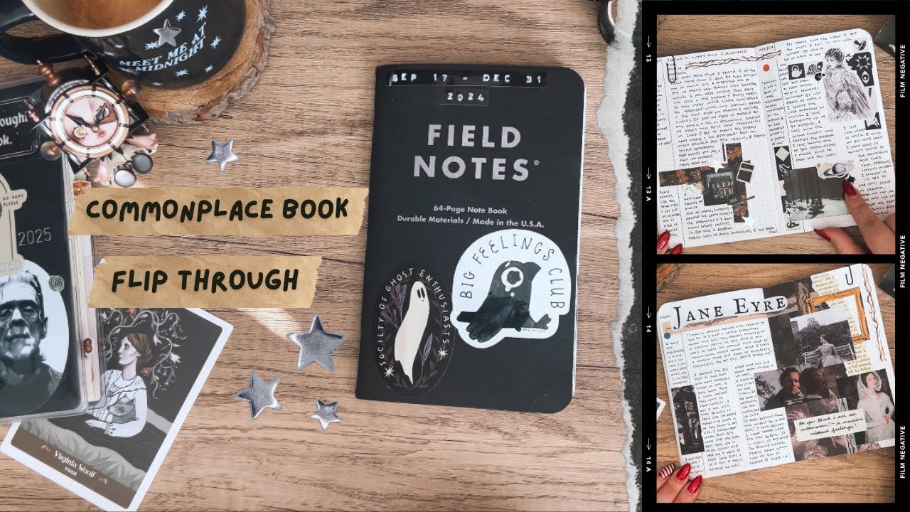 commonplace book flip through finished journal - YouTube