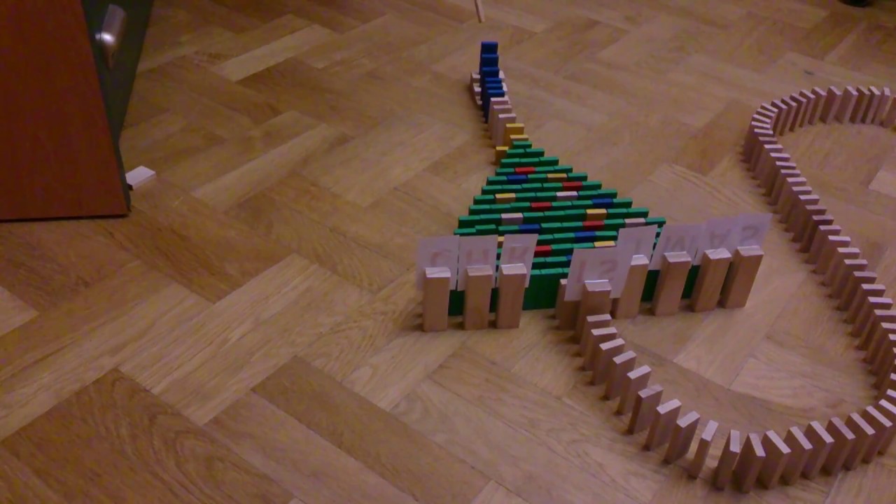 Merry christmas in domino #2 christmas tree - YouTube