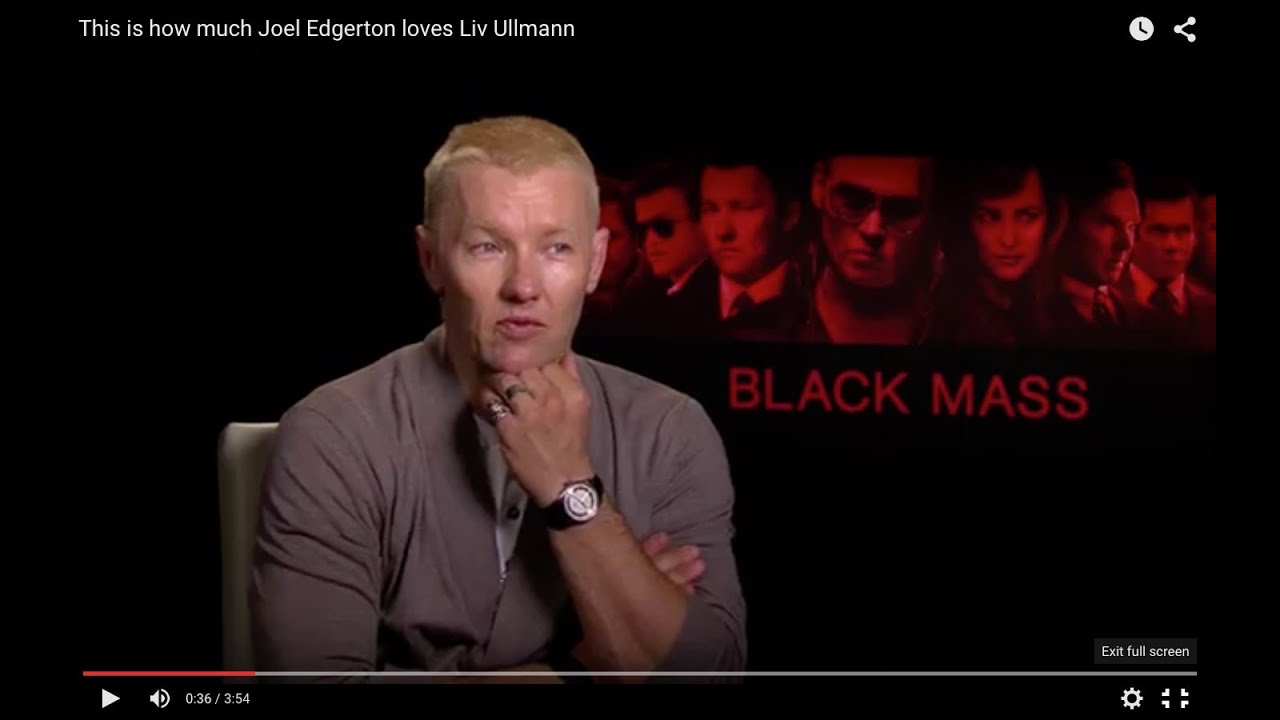 Joel Edgerton talking Black Mass and how much he loves Liv Ullmann ...