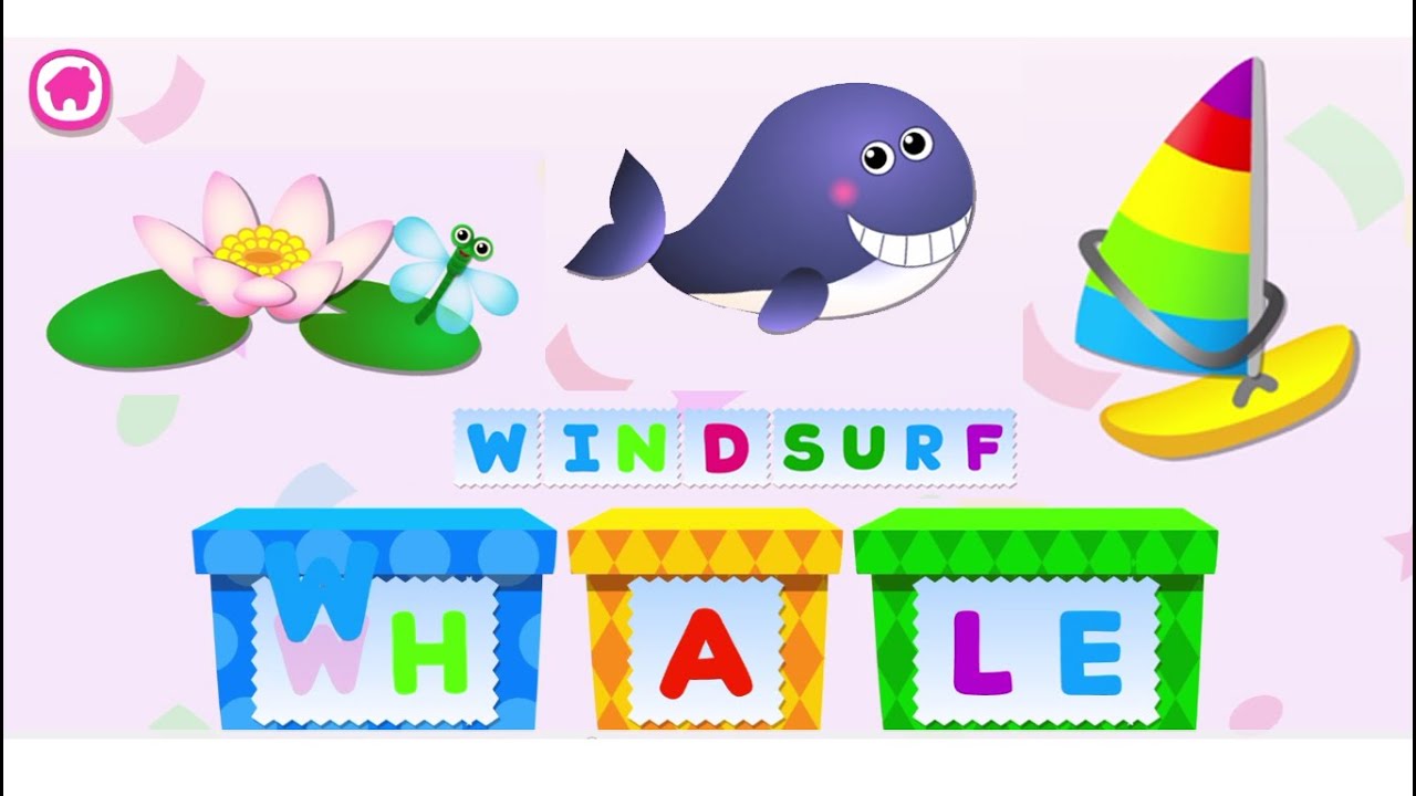 Bini ABC Reading Academy - Letter W - WOLF, WATER LILY, WHALE, WATER ...