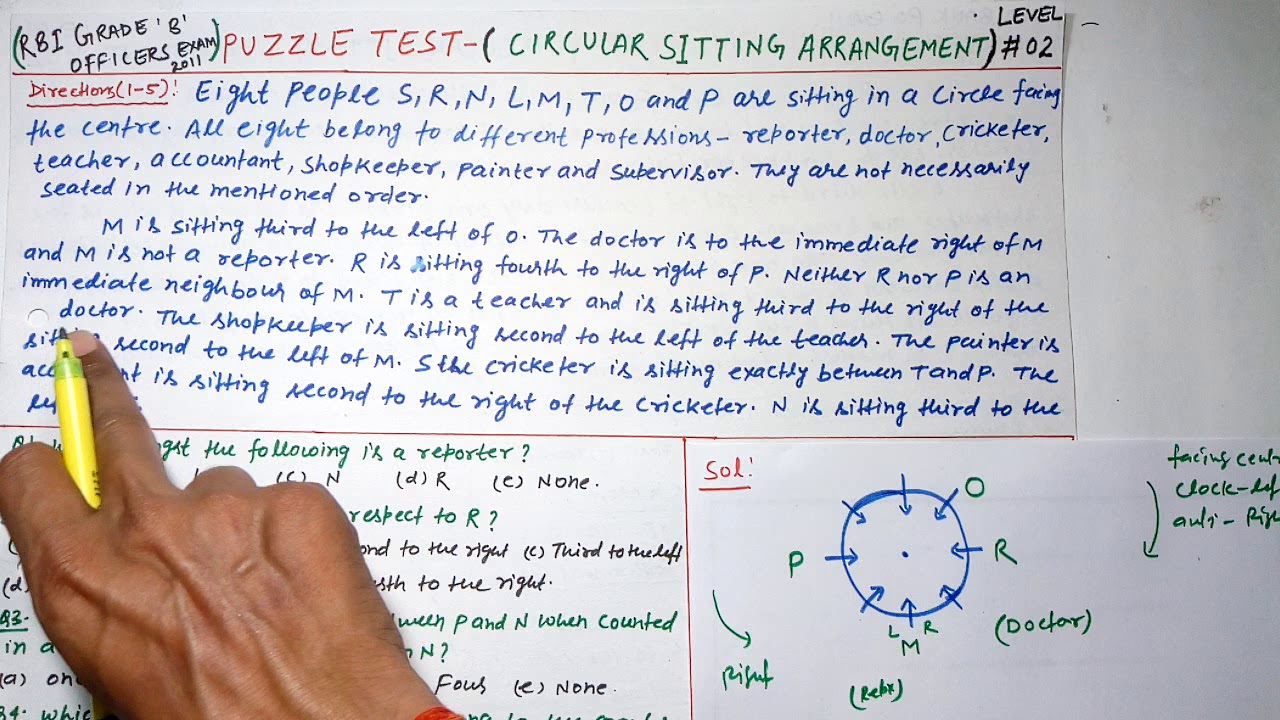 Sitting Arrangement- Circular Sitting Arrangement Level-2 By 123 Maths ...