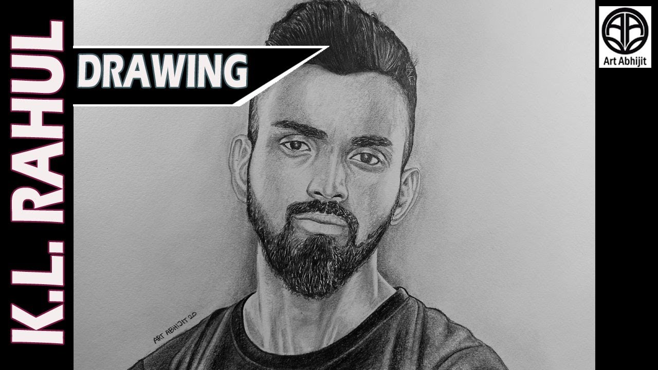 KL RAHUL || How to draw K. L. Rahul || Draw Kannanur Lokesh Rahul - YouTube