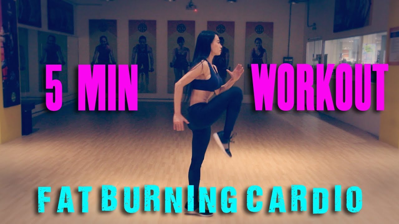 5 MIN FAT BURNING CARDIO WORKOUT - YouTube