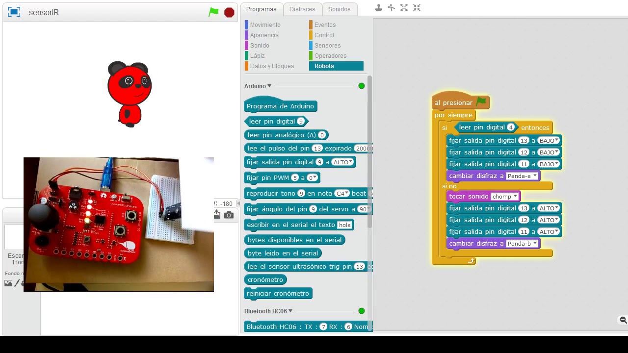 Detector Infrarrojos Echidna y mBlock - YouTube