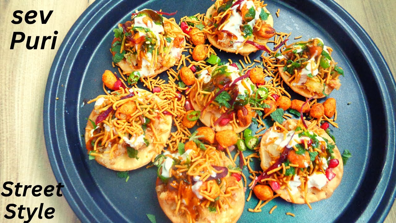 Sev Puri Recipe |Mumbai Street Food Chaat Recipe | How to make Sev Puri ...