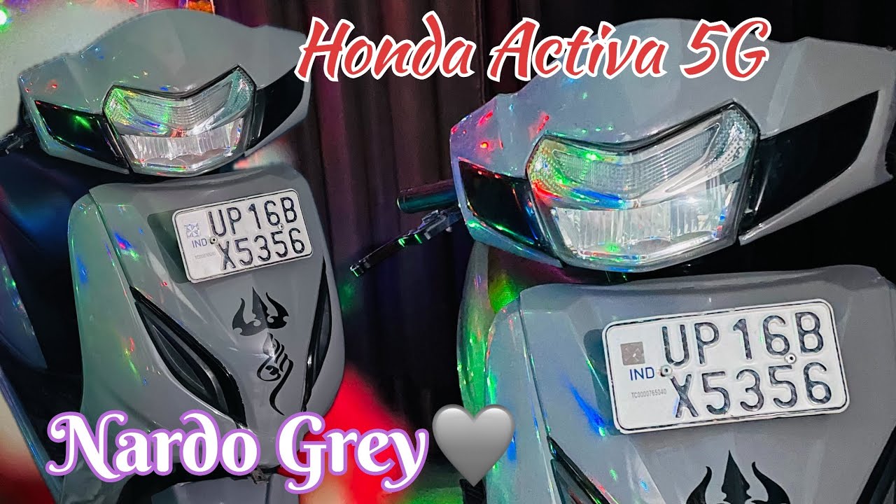 Activa 5g Nardo Grey🩶 Wrapped 😱 || Activa 5g modification - YouTube