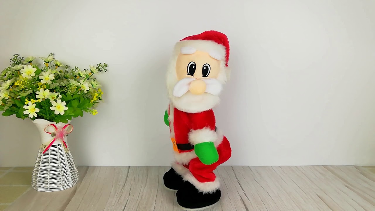 Christmas Musical Santa Claus Figure Twisted Wiggle Hip Dance Singing ...