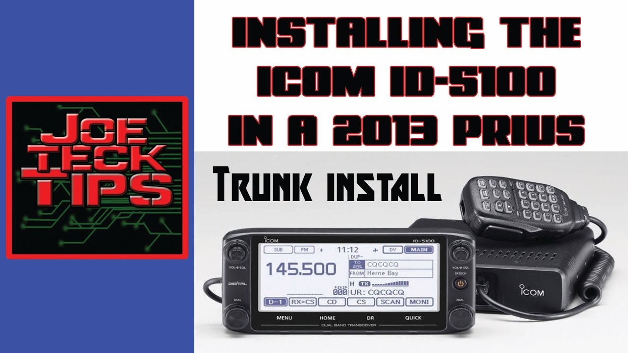 Installing the ICOM ID-5100A Radio in a 2013 Prius - Detailed - YouTube