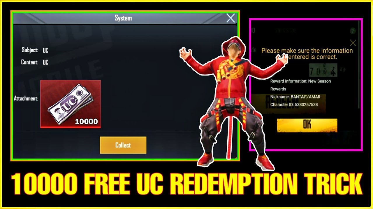 Pubg Mobile New Trick Get Free 10000 UC | New Redeem Code | Pubg New UC ...