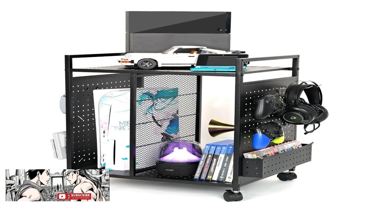 PLKOW Video Game Storage Rack Game Storage Organizer for Consoles ...