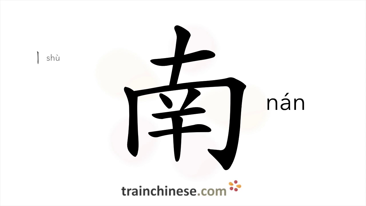How to write 南 (nán) – south – stroke order, radical, examples and ...