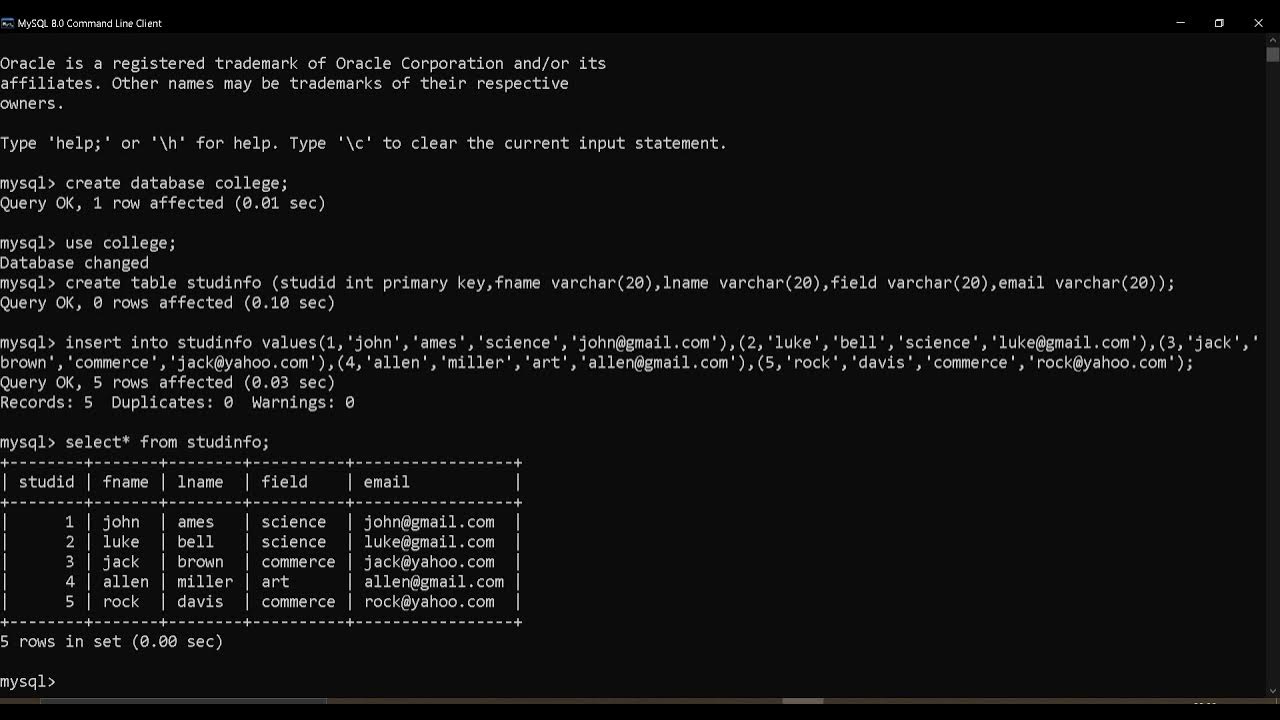 Database Management System Practical - 7 - YouTube