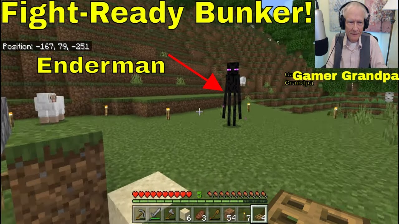 Minecraft: Grandpa's Bunker Ready for the FIGHT! - YouTube