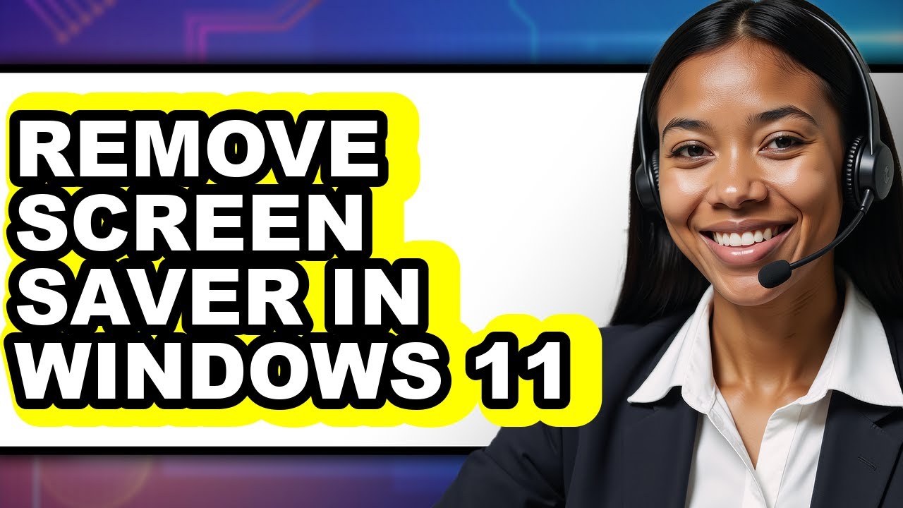 How to Remove Screen Saver in Windows 11 (easy Method) - YouTube