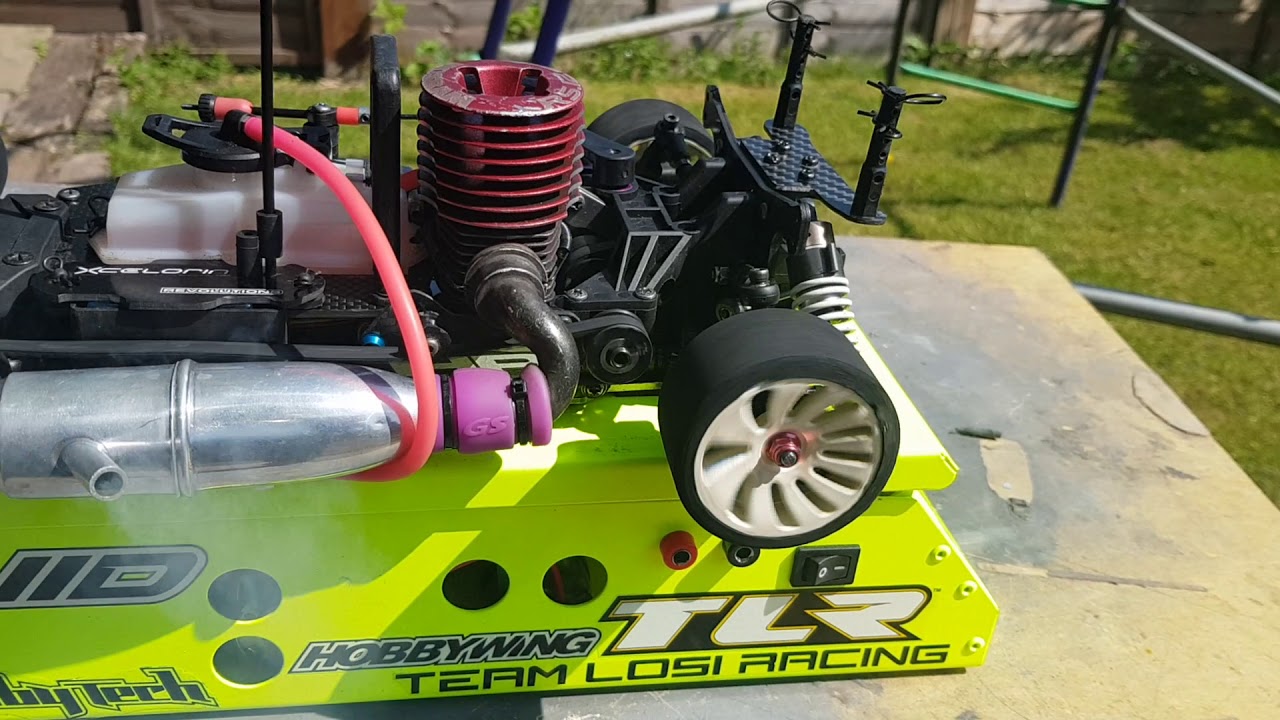 Hpi r40 engine warm up,nosram .12 - YouTube