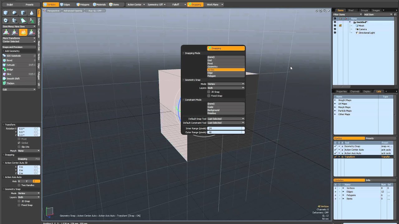 Quick tip: using the Automatic Action Center in modo - YouTube
