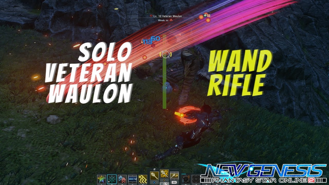 PSO2 New Genesis Wand/Rifle Solo Veteran (Dread) Waulon | Gameplay ...