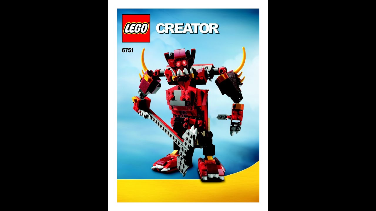 LEGO Creator Fiery Legend 6751 Instructions DIY Book 3 - YouTube