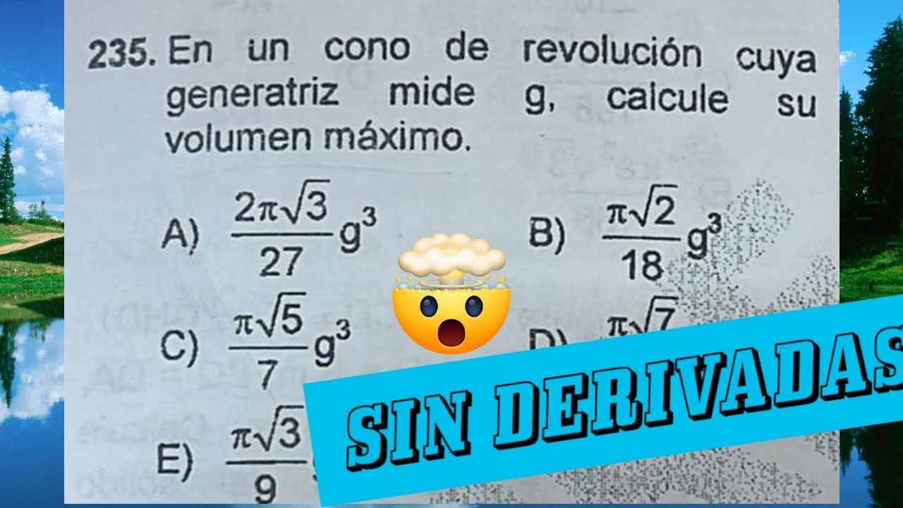 ¡MAXIMIZAR SIN DERIVADAS! | HALLAR VOLUMEN MÁXIMO | CEPRE-UNI | NIVEL ...
