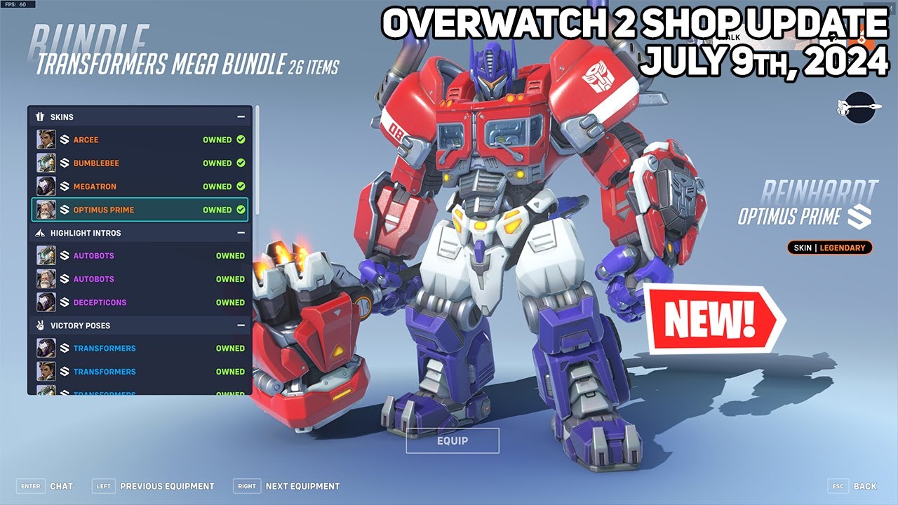 *NEW* TRANSFORMERS COLLAB! Overwatch 2 Shop Update [July 9th, 2024 ...