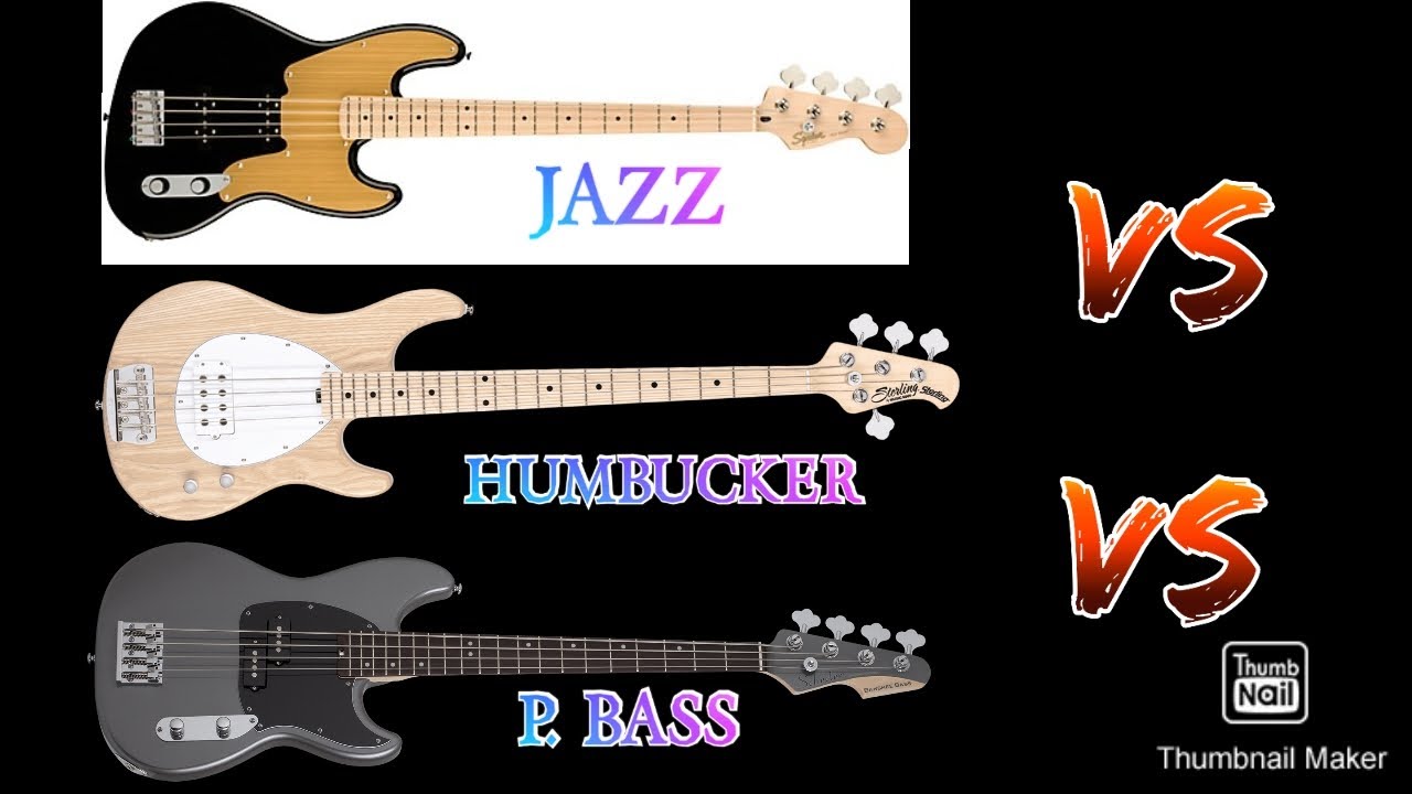 Bass PICKUP COMPARISON JAZZ VS HUMBUCKER VS P. BASS #bass #bassface # ...