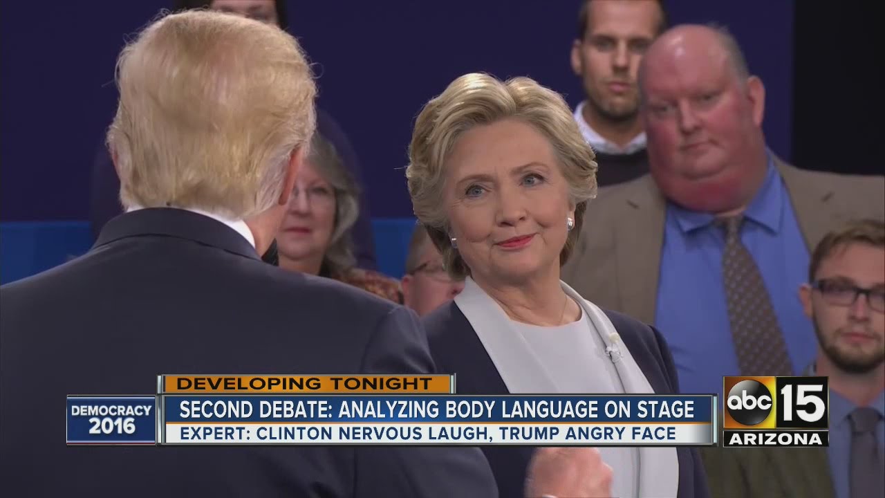 Body language expert tackles second presidential debate - YouTube