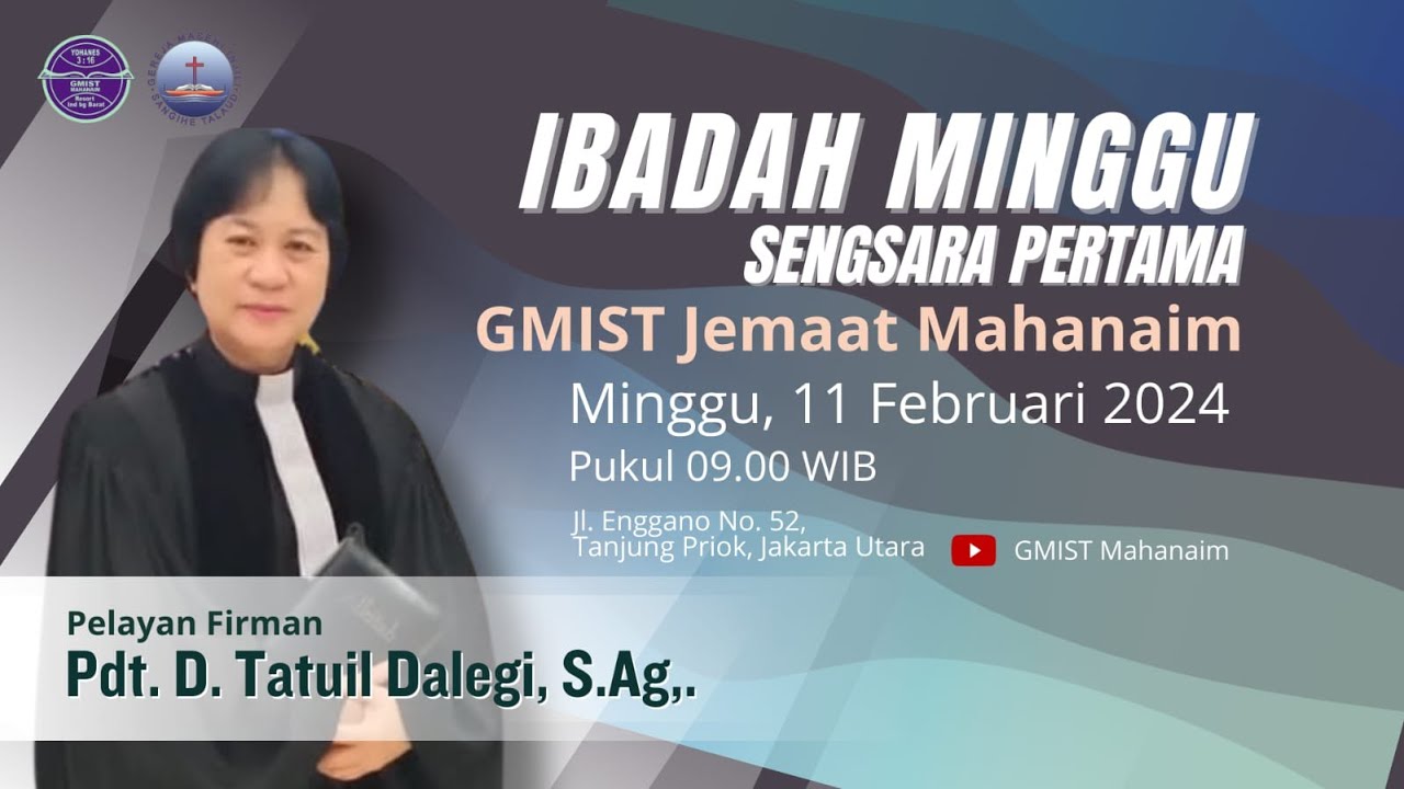 IBADAH MINGGU GMIST MAHANAIM MINGGU 11 FEBRUARI 2024 - YouTube