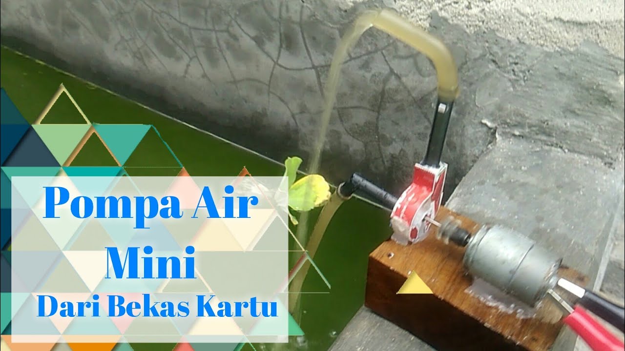 Pompa air mini dari bekas kartu sim | How to make mini water pump - YouTube