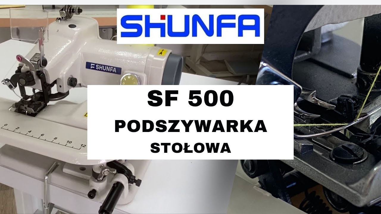 SHUNFA SF 500 SF500 podszywarka stołowa - YouTube