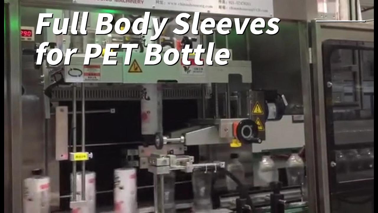 Sparkling Water Beverage Bottle Sleeving Machine for Full Body Sleeve ...