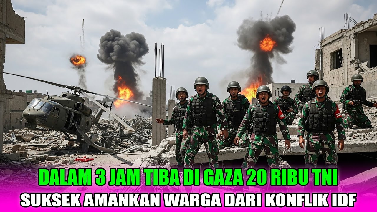 BARU 3 JAM DI GAZA! 20 Ribu Tentara Indonesia Langsung Pukul Mundur ...