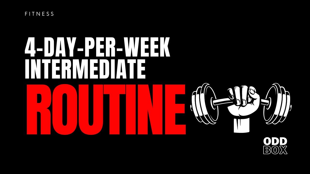 4 day per week intermediate training routine/program - YouTube