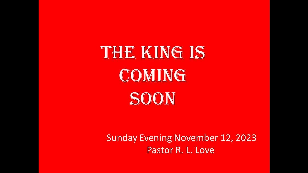The King Is Coming Soon - YouTube
