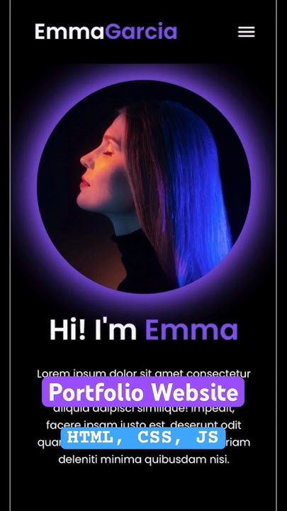 Make a Responsive Portfolio Website - HTML, CSS & JavaScript - YouTube