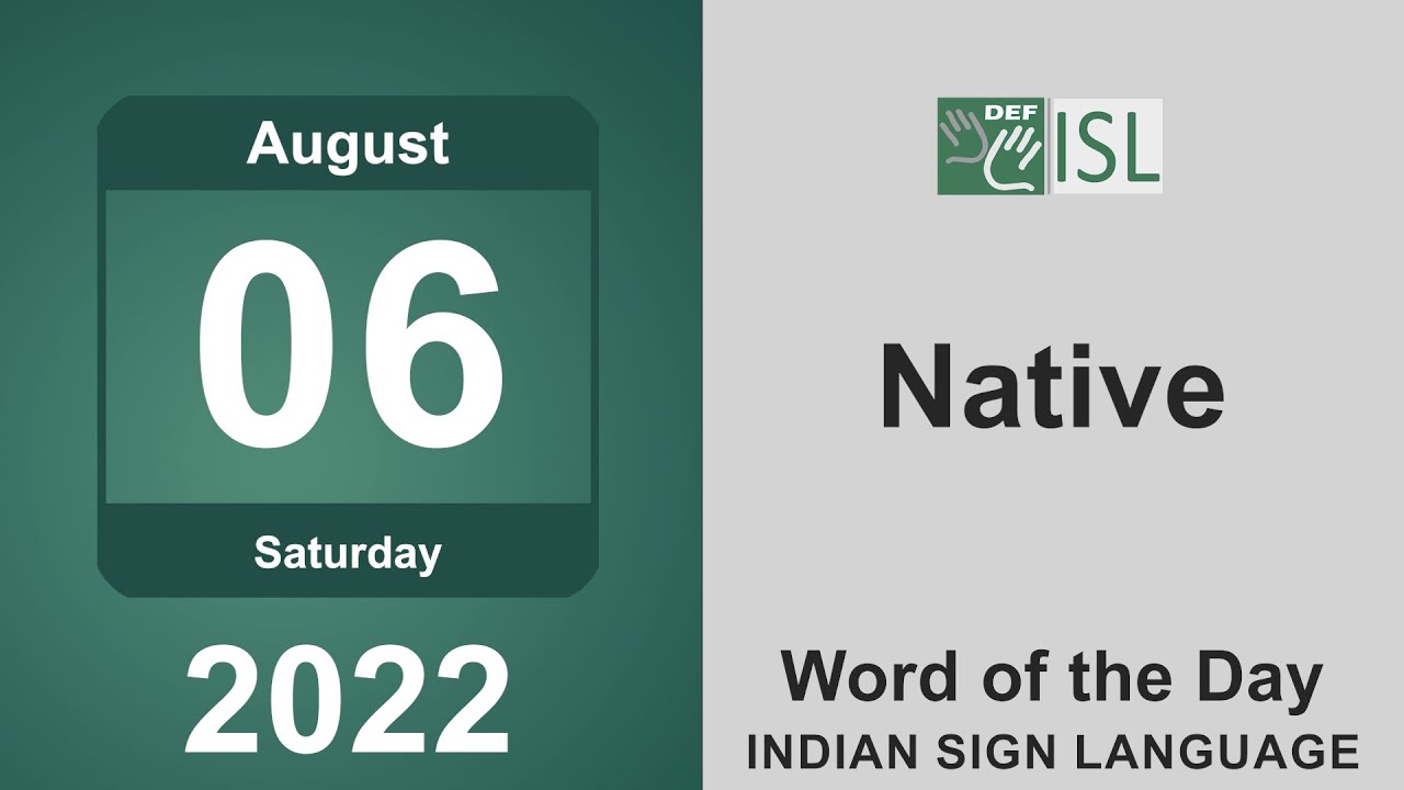 Native (Adjective) Word of the Day for August 6th - YouTube