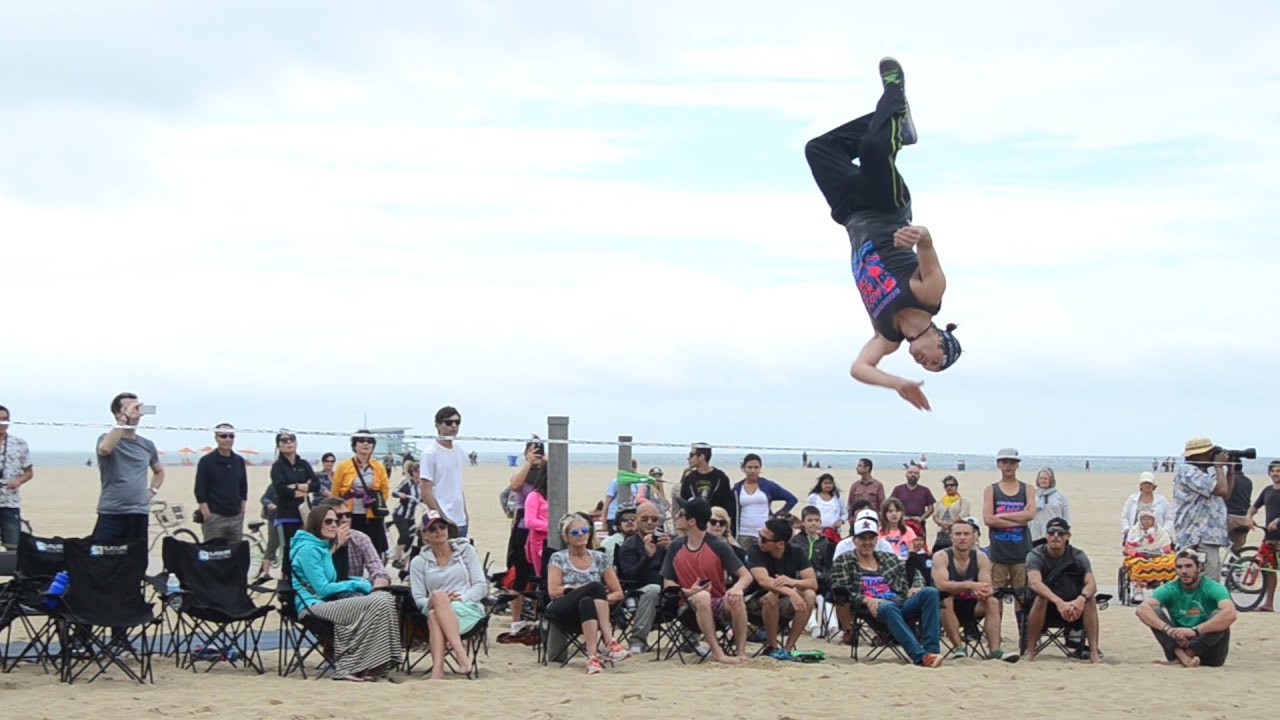 Slackline Industries' Muscle Beach Open - YouTube