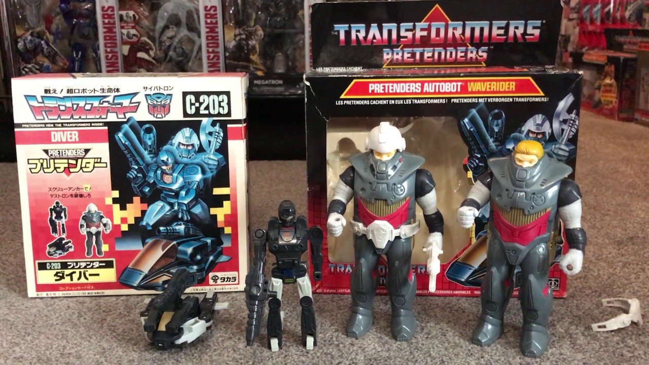 Transformers G1 pretender waverider, diver, Japan, takara, super god ...