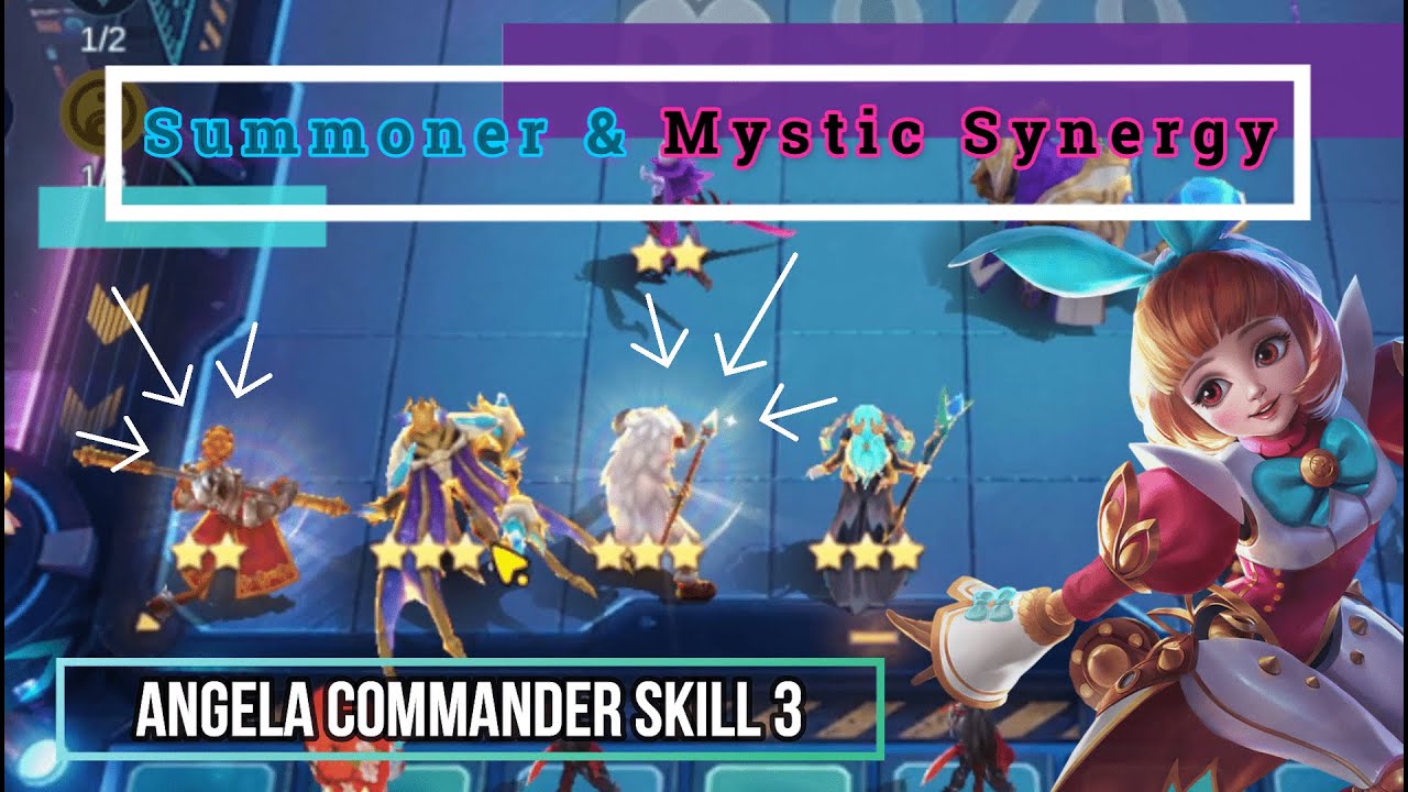 Magic Chess Angela Skill 3 Summoner Mystic synergy combo fun to play ...