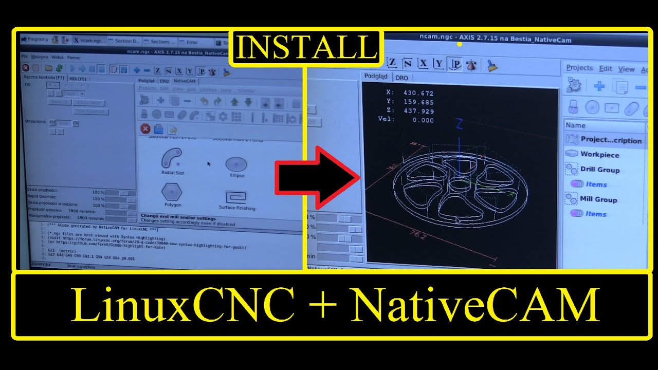 NativeCAM LinuxCNC - instalacja - YouTube