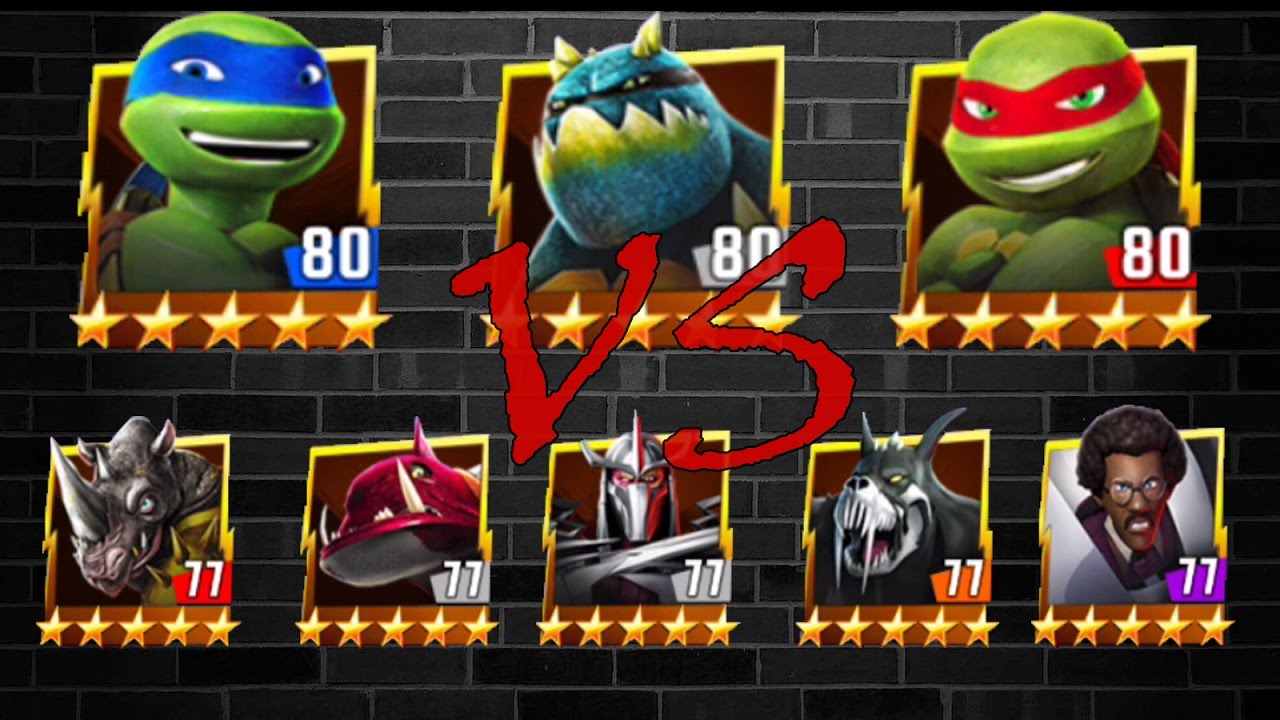 Slash, Raph and Leo VS Shredders Team - TMNT Legends - YouTube