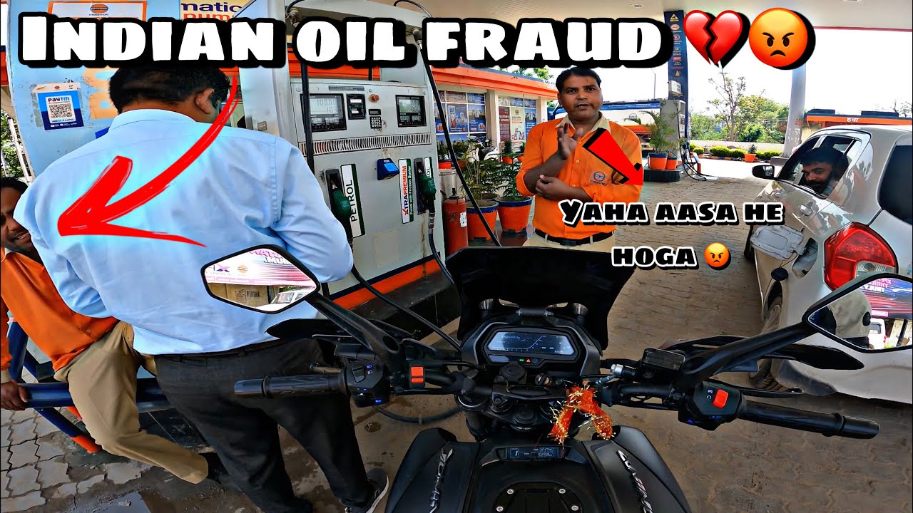 Indian oil petrol scam 💔😡॥long ride in Dominar400 🖤#petrolpump #fraud # ...