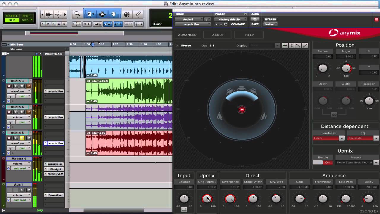 Show & Tell review of Iosono's Anymix Pro Surround Plug-in - YouTube