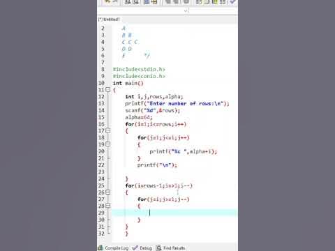 Symbol Pattern Design || C programming Pattern Tutorial || Alpha Pattern #c #coding #shots # ...
