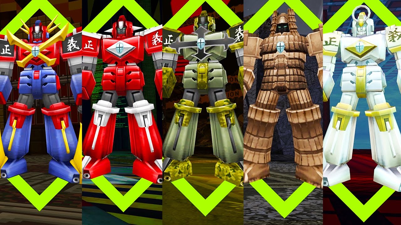 P4G ALL 5 MACHINE GIANT ROBOTS SHADOW BATTLE (SUPER SENTAI ROBOT ...