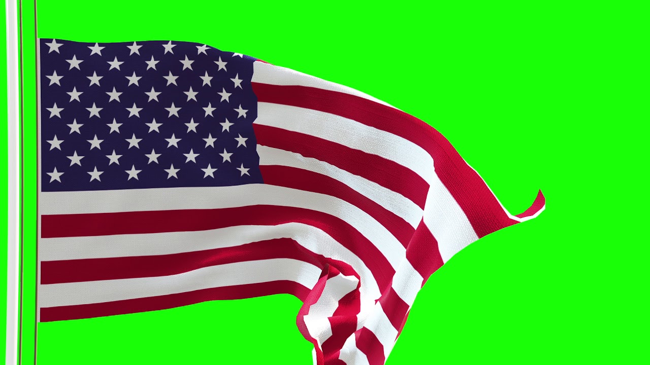 USA green screen flag video - YouTube