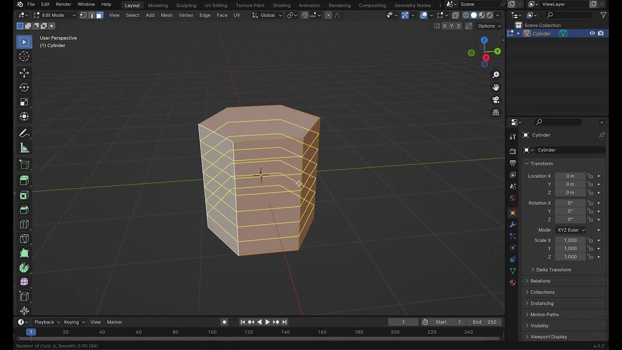 Blender Loop Cut = Ctrl R + MMB + Double LC - YouTube