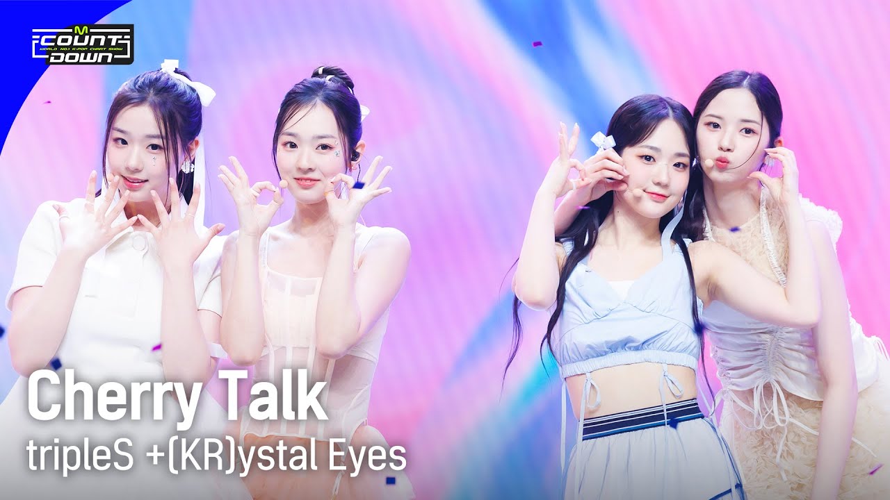 'DEBUT' tripleS +(KR)ystal Eyes - Cherry Talk #엠카운트다운 EP.795 | Mnet ...