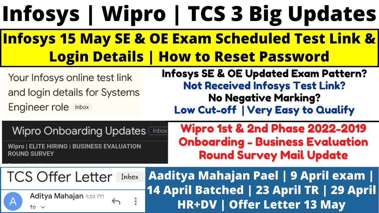 Infosys 15 May Exam Test Link & Login Details How to Reset Password ...